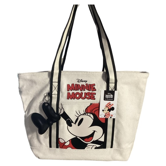 Disney | Bags | Primark X Disney Minnie Mouse Beige Canvas Travel Tote ...